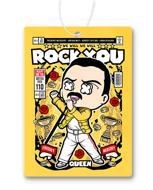 Queen Freddy Mercury Rock You Comic Air Freshener – Fresh-a-Rama